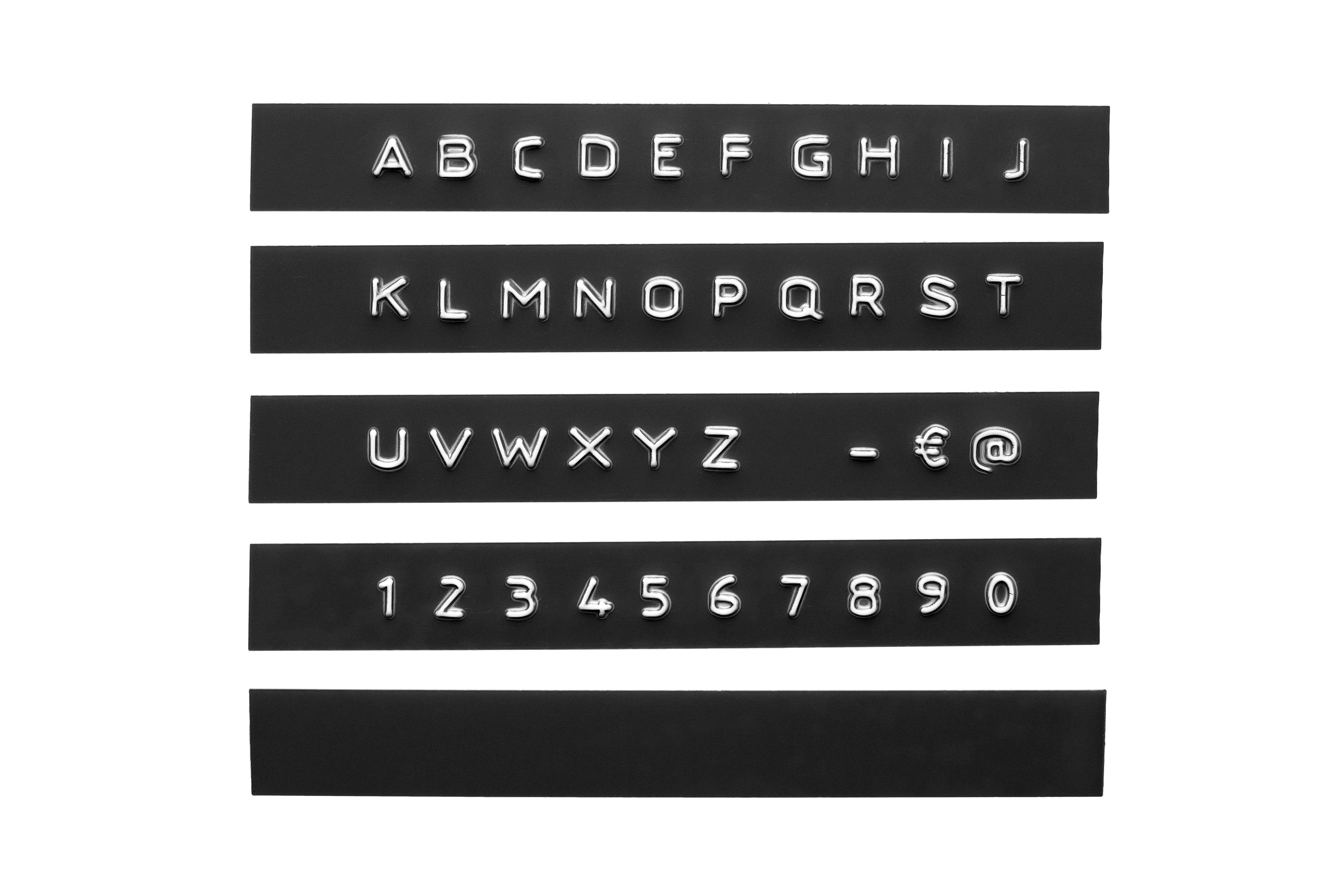 Hokku Designs Embossed Alphabet On Tape On Canvas by Nikkytok Print ...