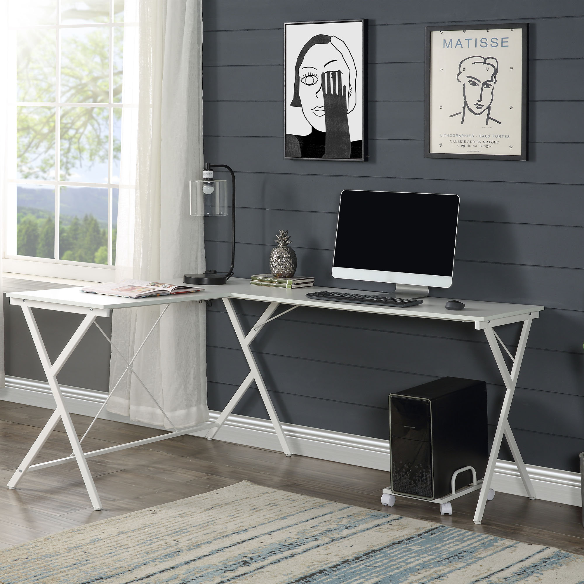 Ebern Designs Willdon L-Shaped Computer Desk | Wayfair