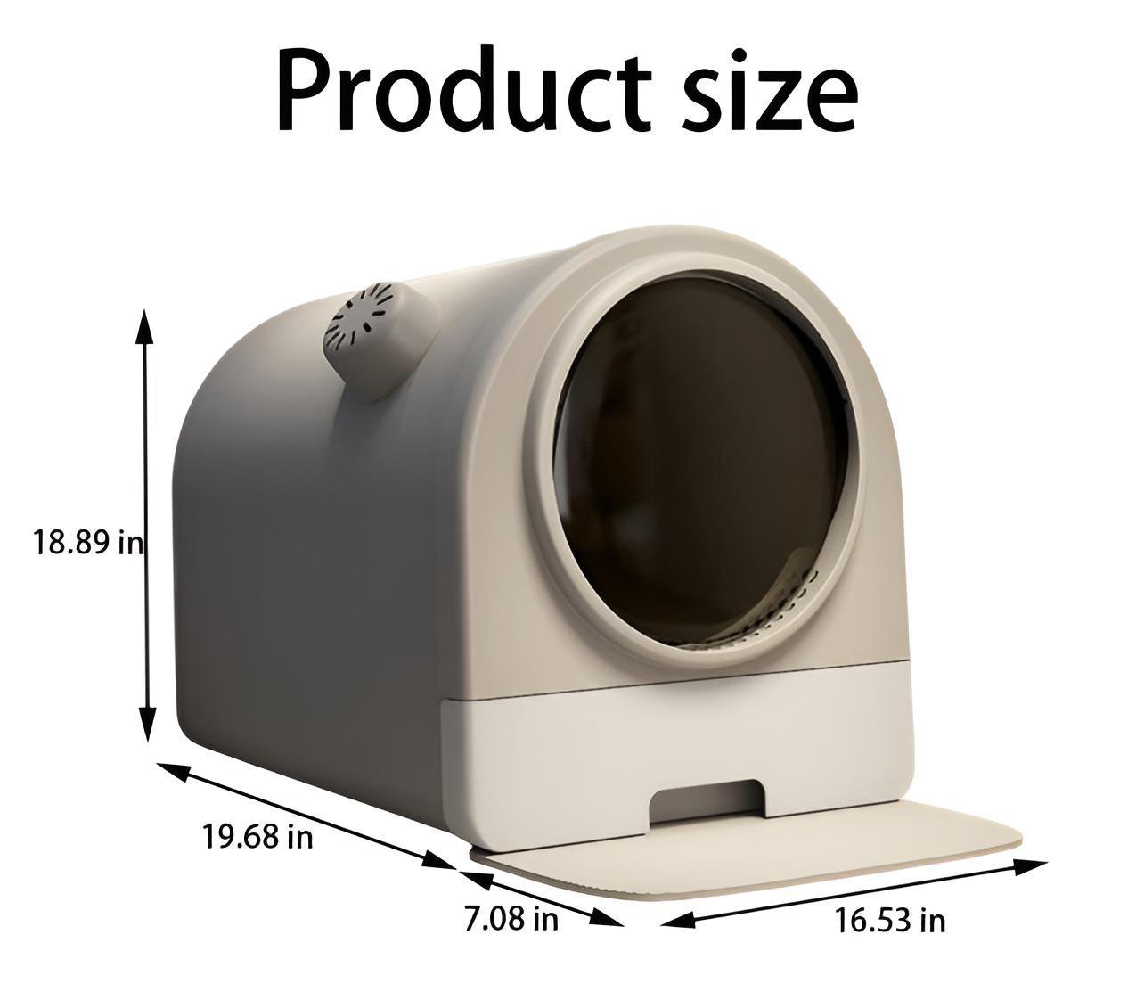 Tucker Murphy Pet™ Cat Litter Box, Odor Proof, Extra Large, Fully ...