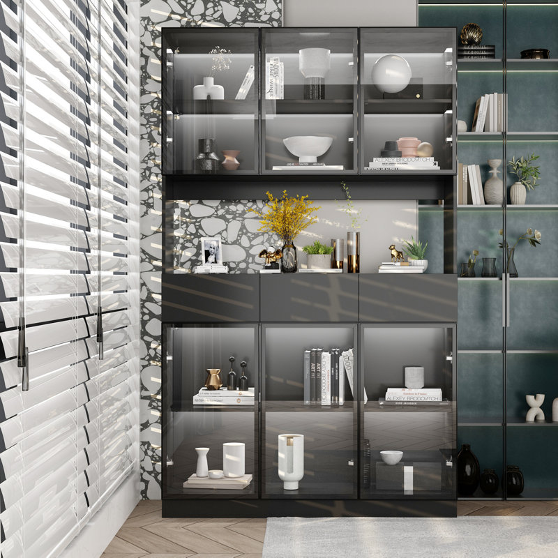 Hokku Designs Dewhurst Storage Bookcase with Led light & Reviews | Wayfair