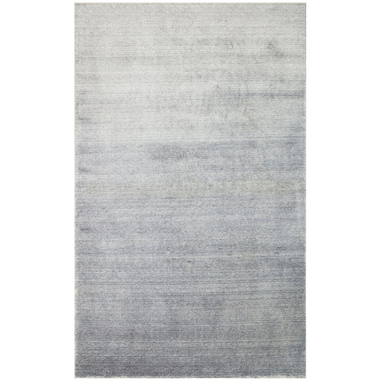 Ebern Designs Paitlynn Grey Modern Tencel Handmade Area Rug | Wayfair.co.uk