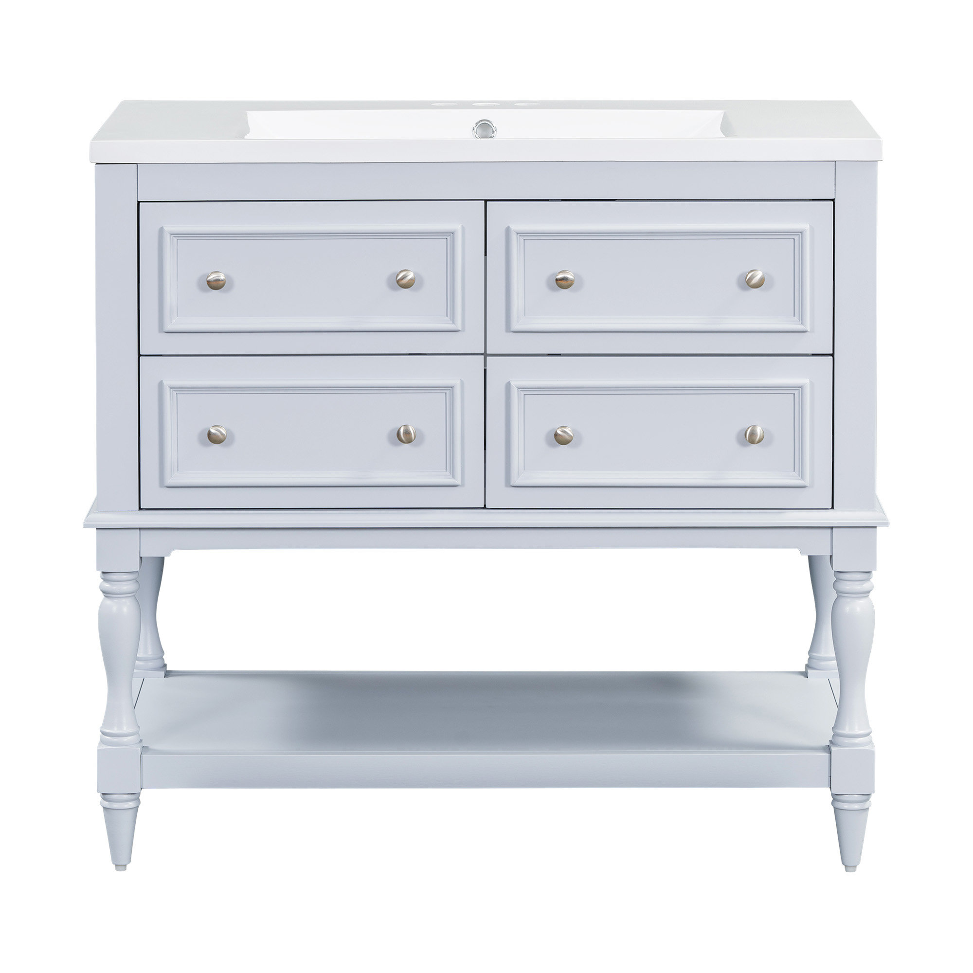 LOONGFIELD 36" Bathroom Vanity Cabinet With Sink Combo Set, Undermount ...