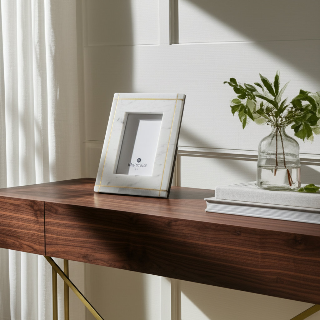 Latitude Run® Vero Alabaster And Marble Photo Frame | Wayfair