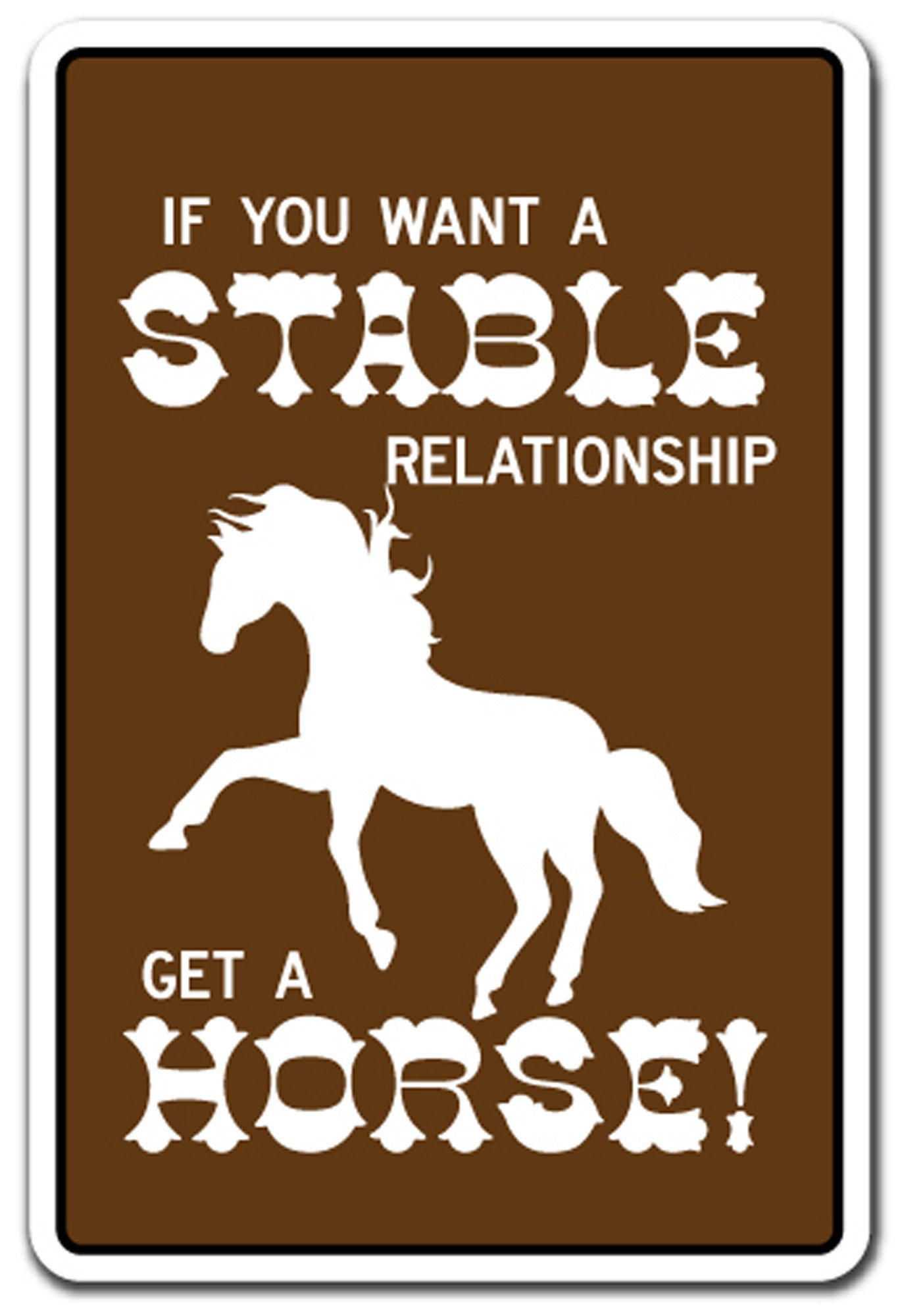 Trinx STABLE RELATIONSHIP Aluminum Sign Boyfriend Girlfriend Wife ...