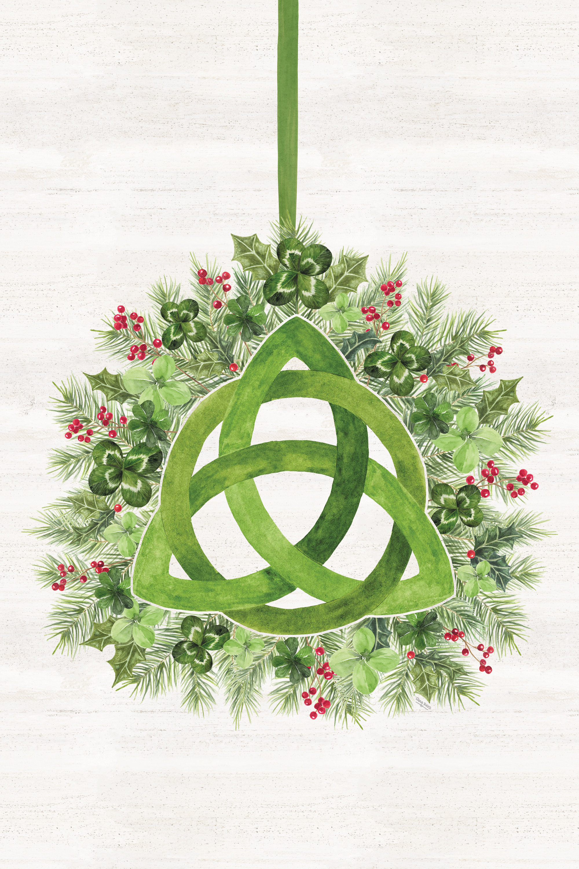 Wildon Home® Pinion Irish Christmas Portrait IV-Celtic Knot On Canvas ...