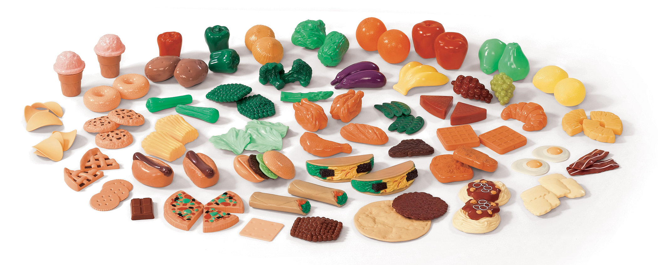 Step2 101 Piece Play Food Assortment Toddler Pretend Play Kitchen Set ...