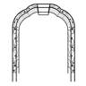 Lark Manor™ Metal Garden Arch W74.4'' X H98.4'' Garden Arbor Trellis ...