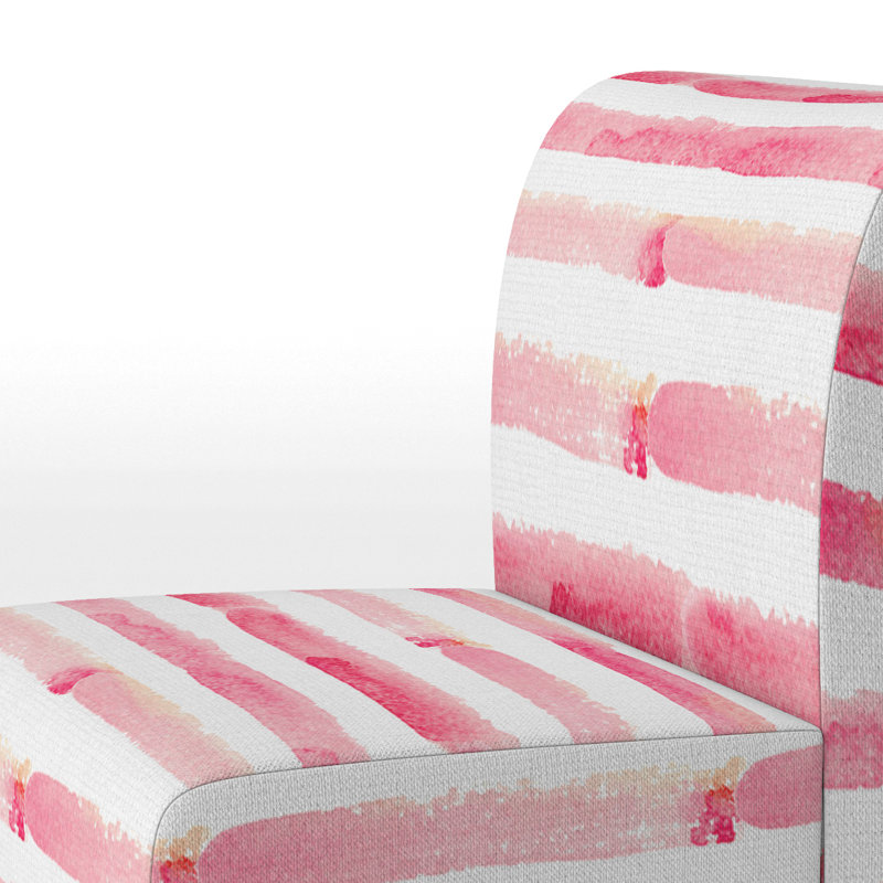 Orren Ellis Pink And White Striped Pattern - Upholstered Patterned ...