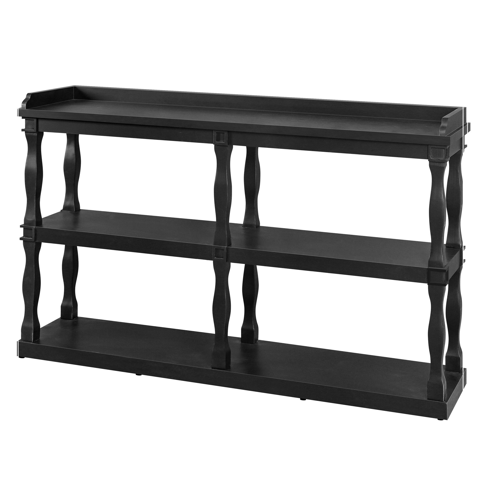 Darby Home Co Console Table with 3-Tier Open Storage Spaces And Roman ...