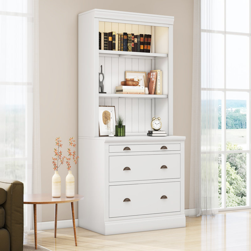 Red Barrel Studio® Arlease Storage Bookcase with LED Lighting | Wayfair