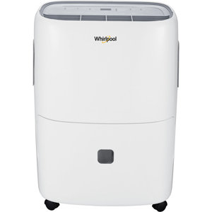 Whirlpool 50 Pint Dehumidifier with Pump for Rooms up to 4500 Sq. Ft ...