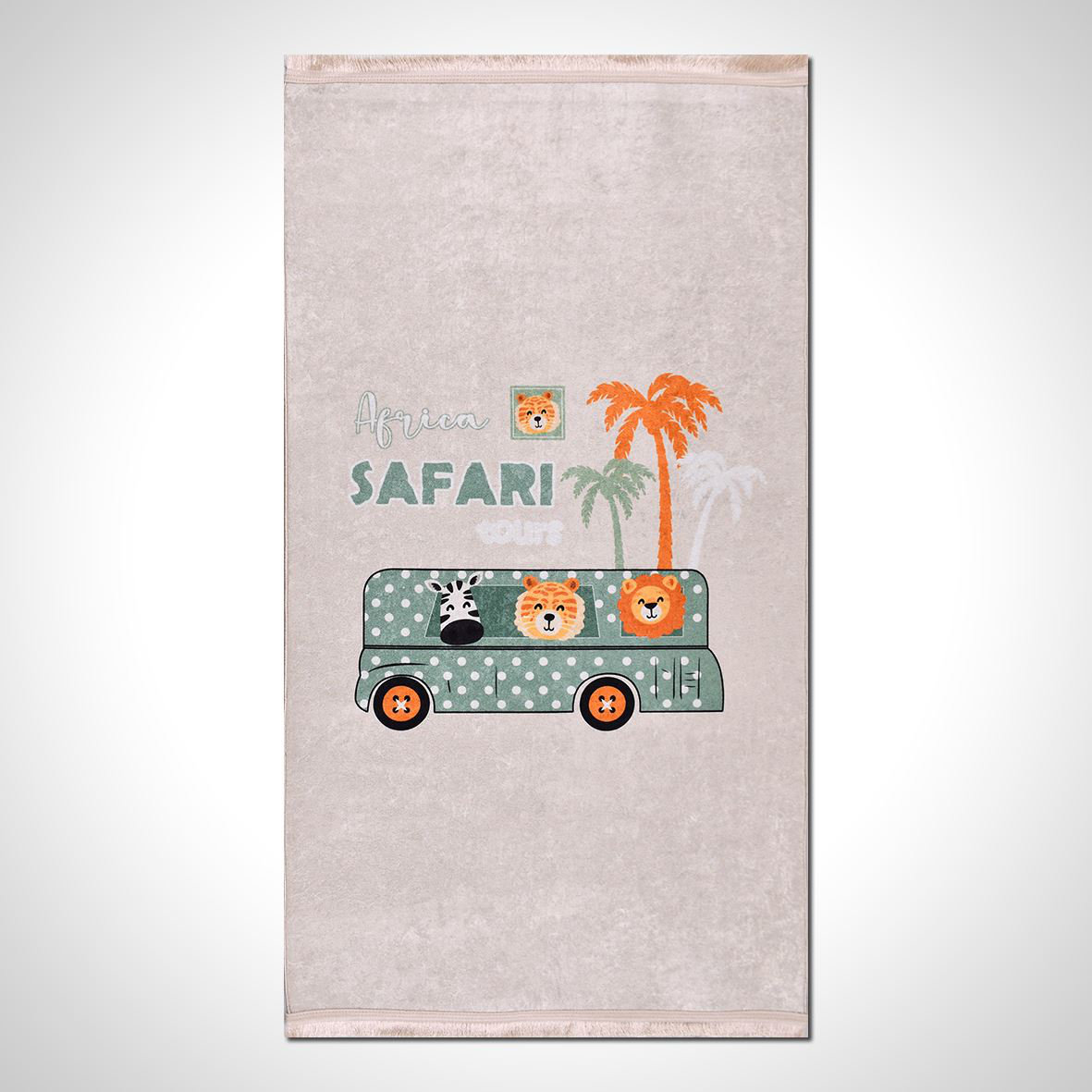 Ebern Designs Bus Machine Washable Non-Slip Kids Area Rug in Beige ...