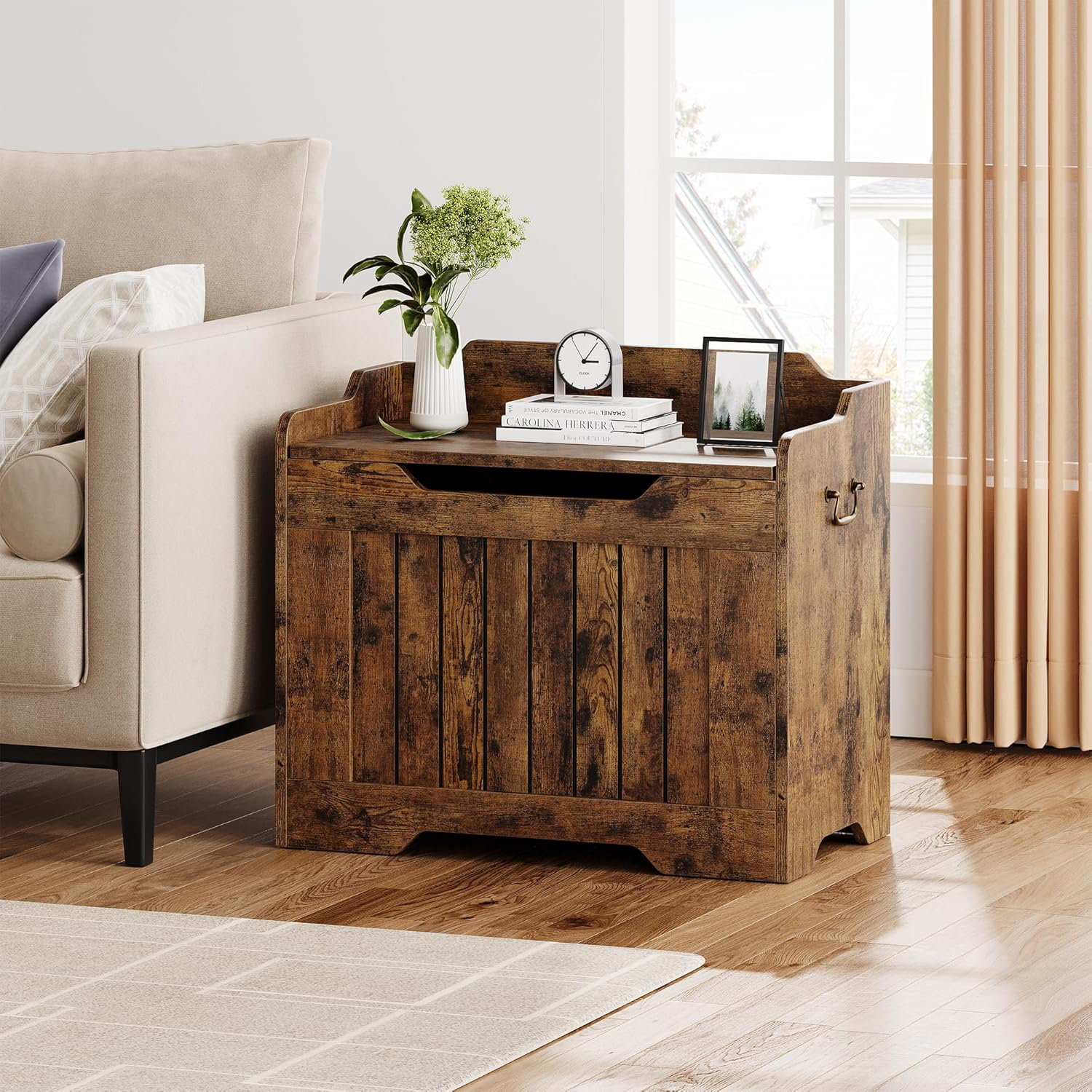 Redwood Rover Storage Chest, 24.8" Small Toy Chest, Storage Bench With ...