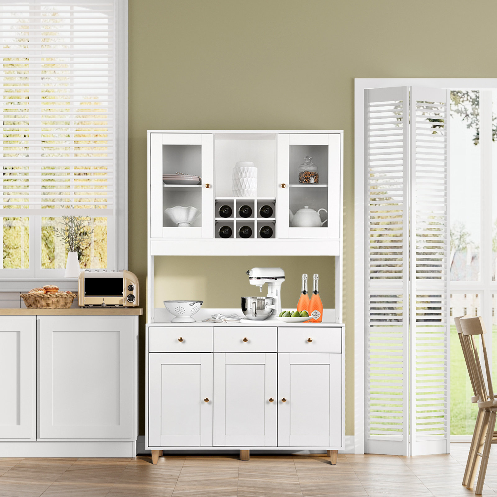 Winston Porter 71" Kitchen Pantry & Reviews | Wayfair