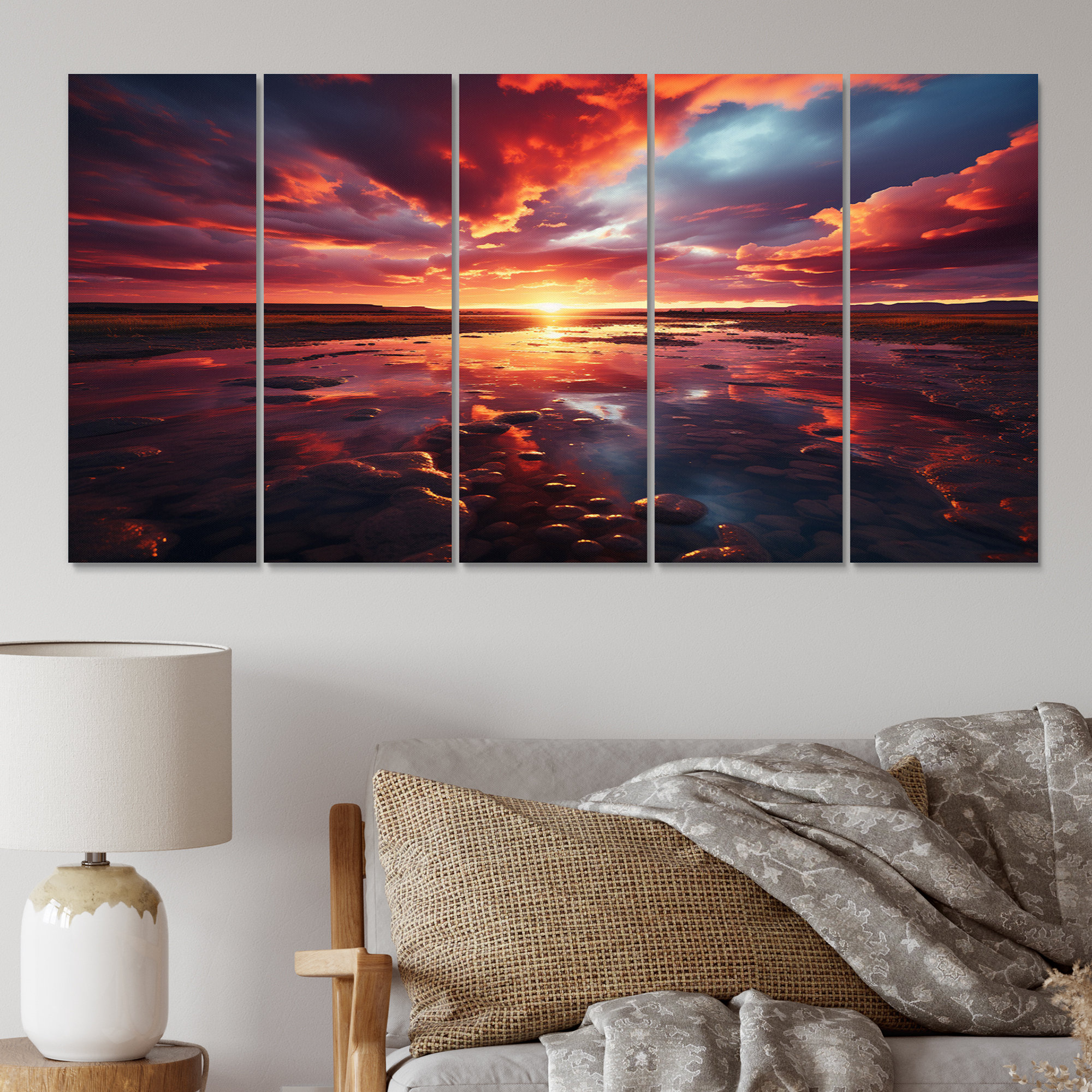 Highland Dunes " Sunset Fiery Spectacle The " 5 - Pieces - Wayfair Canada