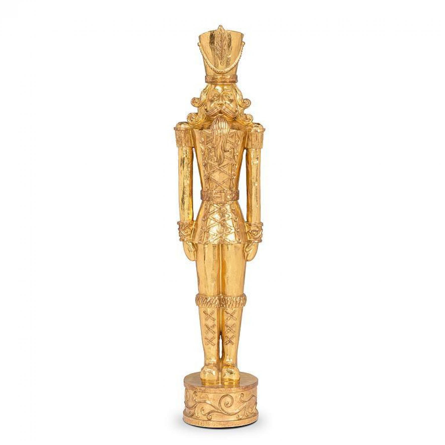 The Holiday Aisle® Gold Standing Soldier Statuette | Wayfair