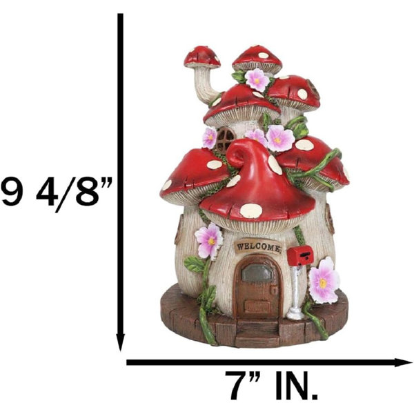 Trinx LED Light Up Enchanted Fairy Garden Toadstool Mushrooms Cottage ...