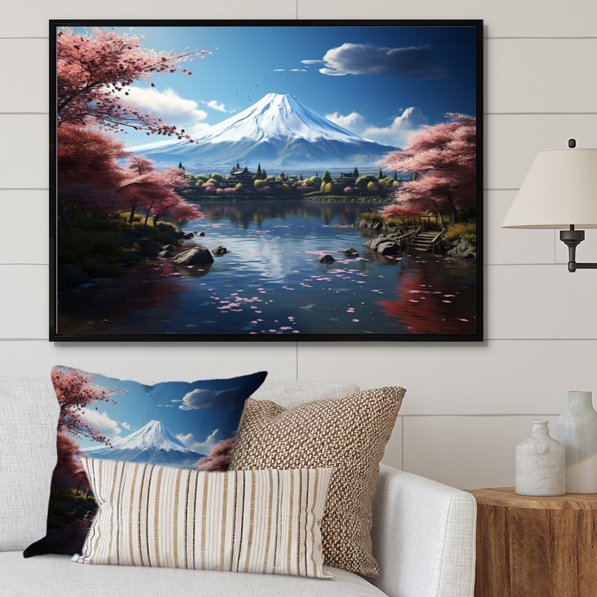 Millwood Pines Baylan Asian Art Majestic Mont Fuji IV Framed On Canvas ...