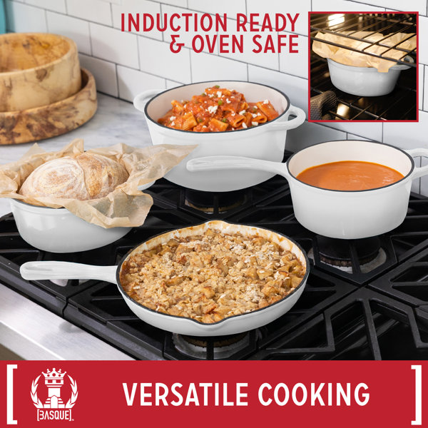 Basque 7 - Piece Non-Stick Enameled Cast Iron Cookware Set & Reviews ...