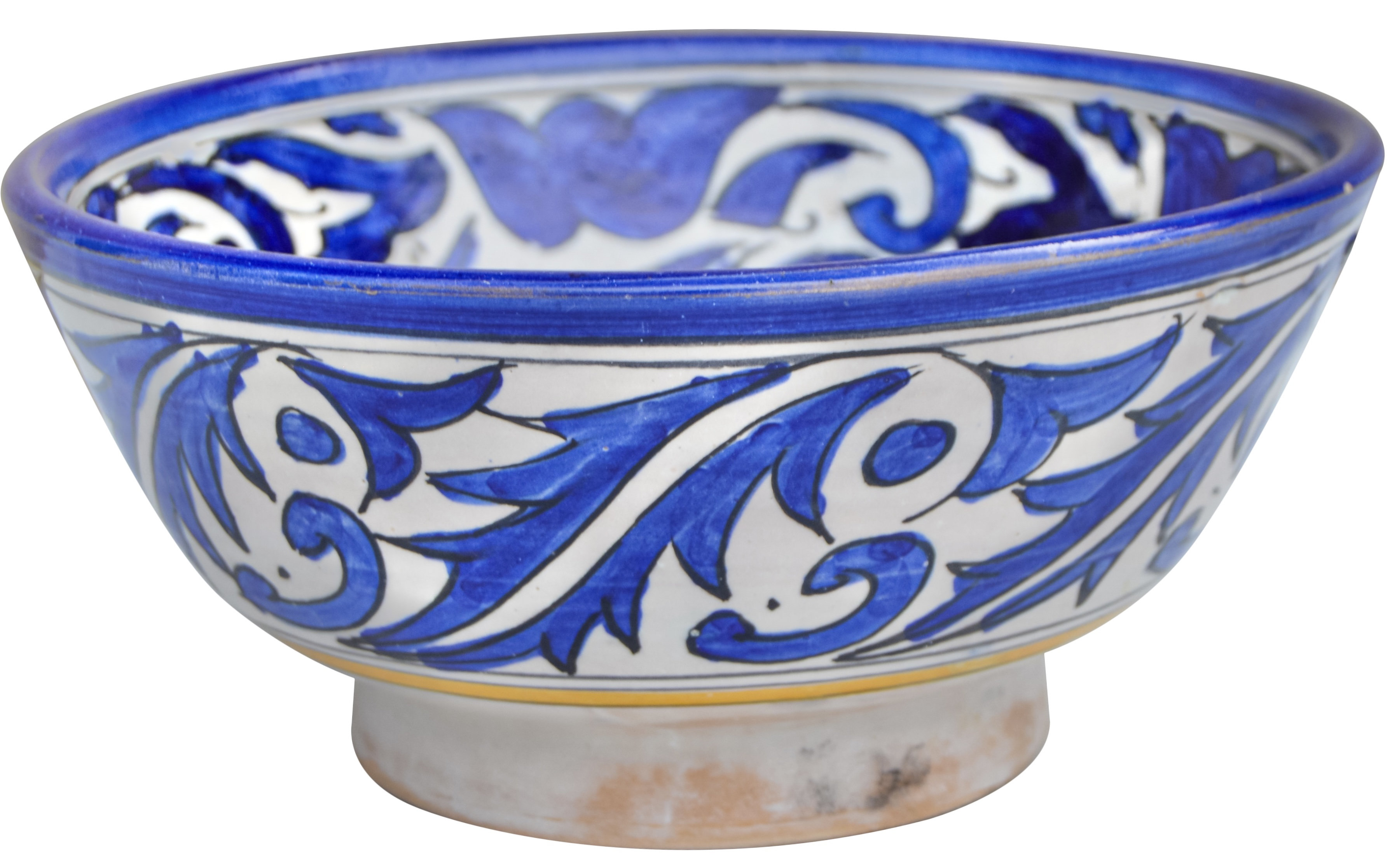 The Moroccan Room Mid 20th Century Blue Floral-patterned Moroccan ...