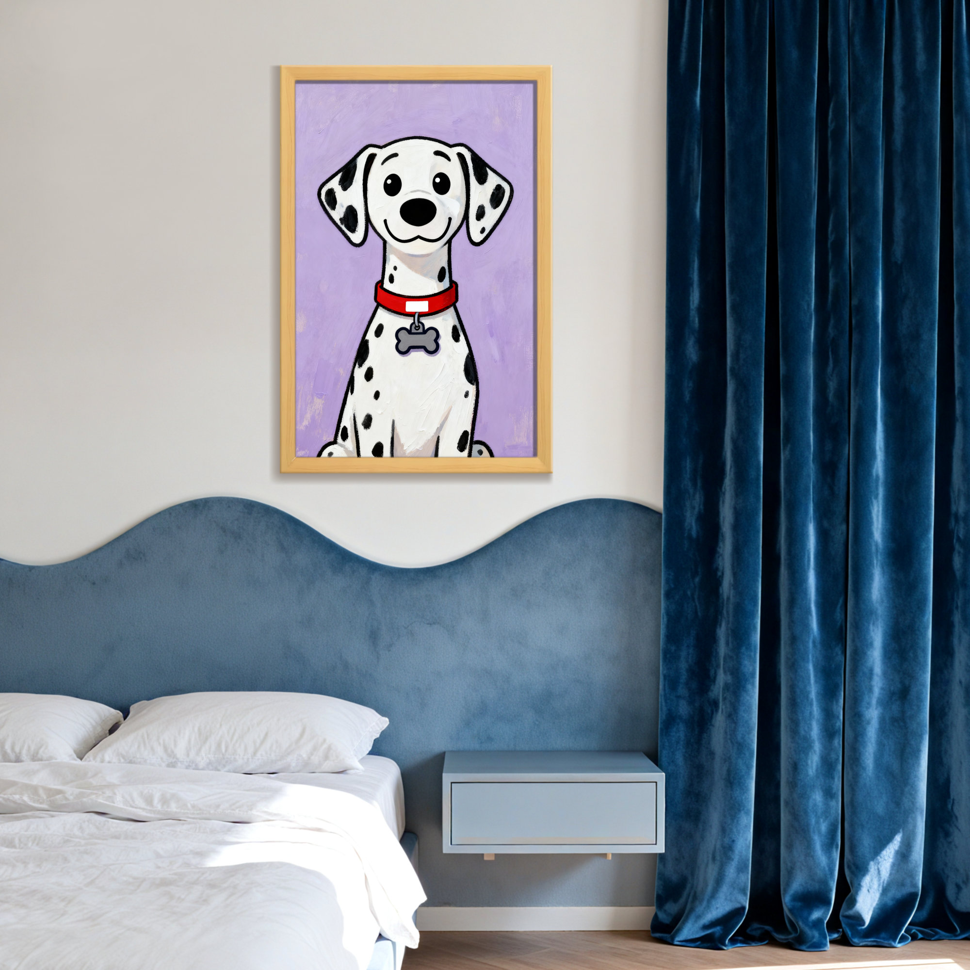 Ebern Designs Animals Dalmatian Dog With Collar And Bone Tag | Wayfair