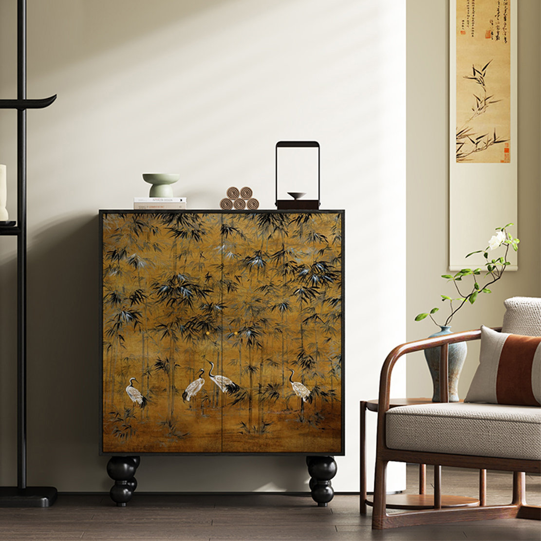 DICIXA Chinese Style Retro Shoe Cabinet 17 Pair Shoe Storage Cabinet ...