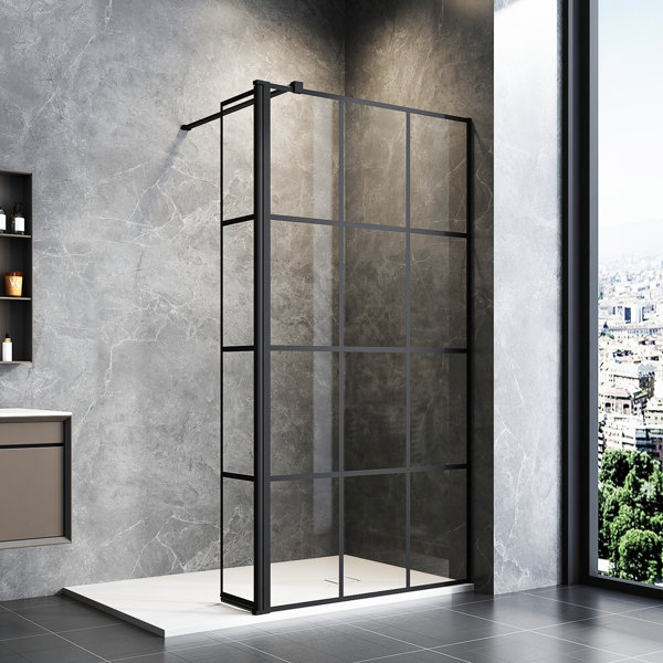 Ivy Bronx Deaudra 1900mm H Walk In Framed Walk In Glass Screens with ...
