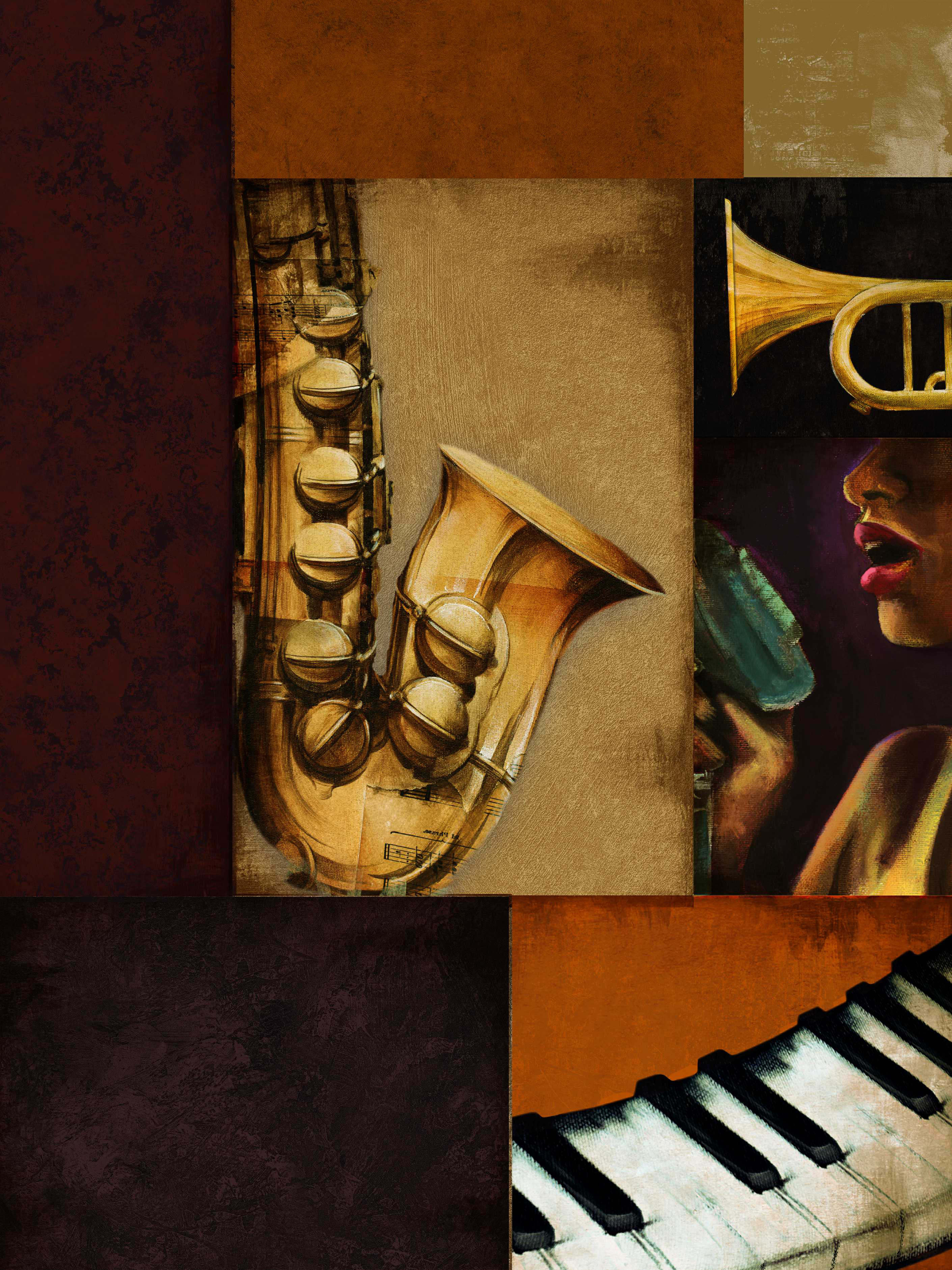 Wildon Home® Jazz Collage On Canvas Print | Wayfair