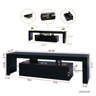 Ivy Bronx Black Tv Stand, 75 Inch Wood Tv Stand, High Glossy ...