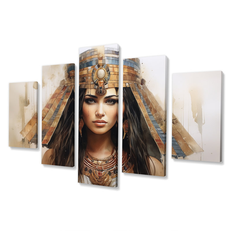 Lark Manor™ Gold And Blue Pharaoh Egyptian Woman Beauty II - Egypt ...