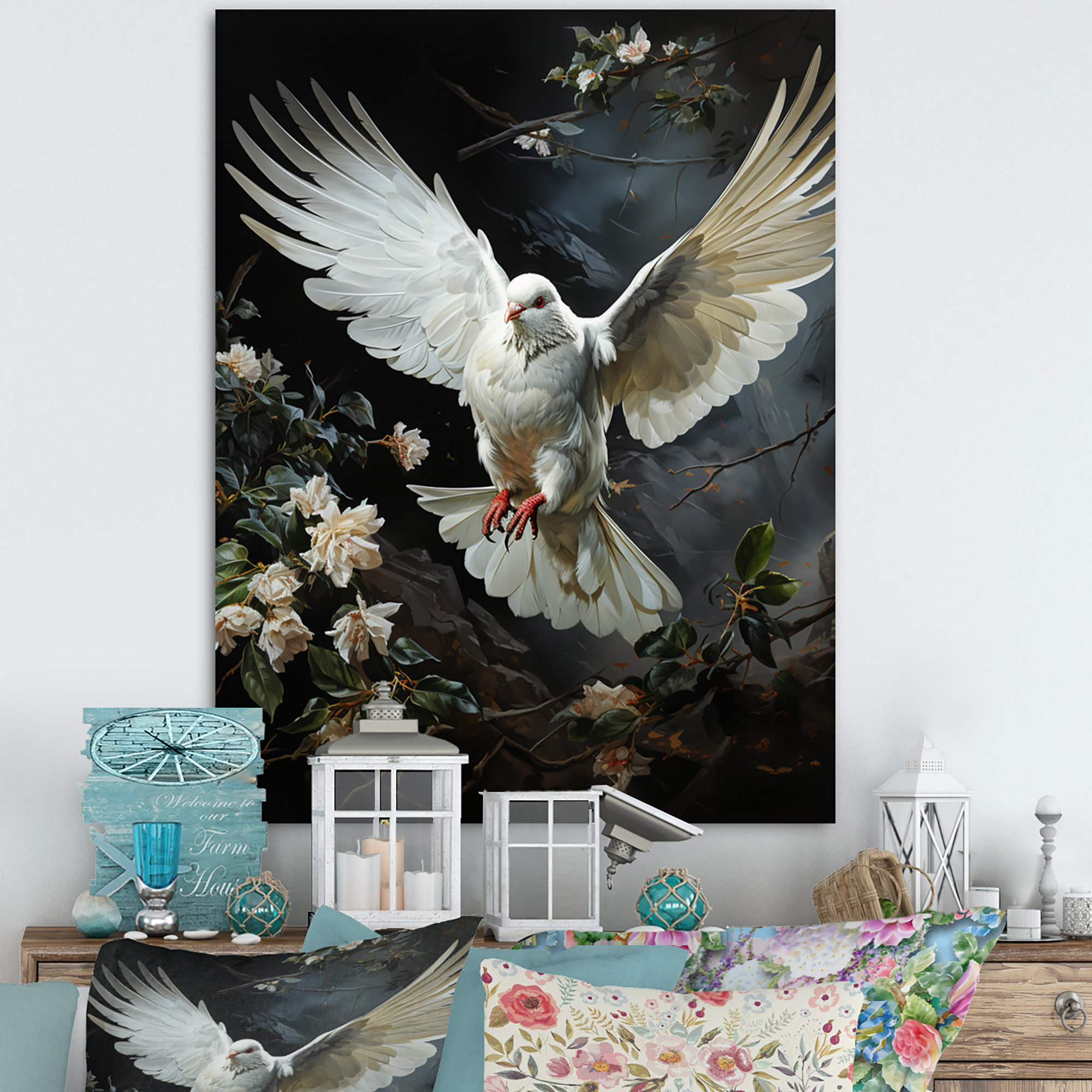 Red Barrel Studio® White Dove Messenger Of Peace - Dove Wall Art | Wayfair