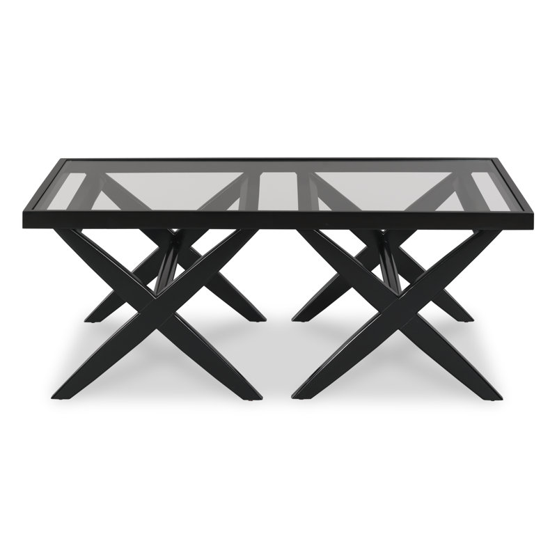 WoodbridgeFurniture Benjamin Solid Wood Cross Legs Coffee Table | Wayfair