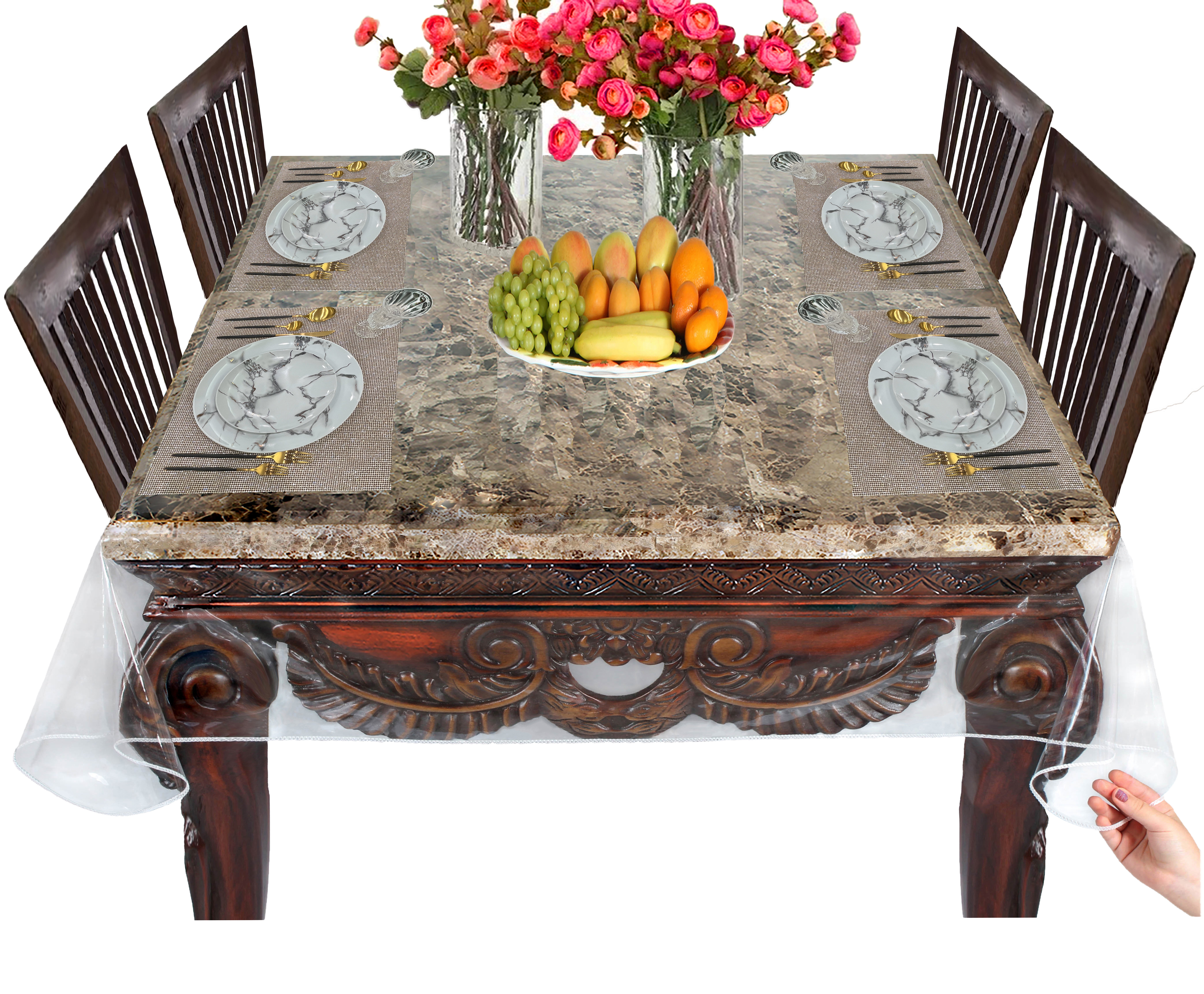 Venice Collections Round Clear Plastic / Acrylic Table Protector | Wayfair