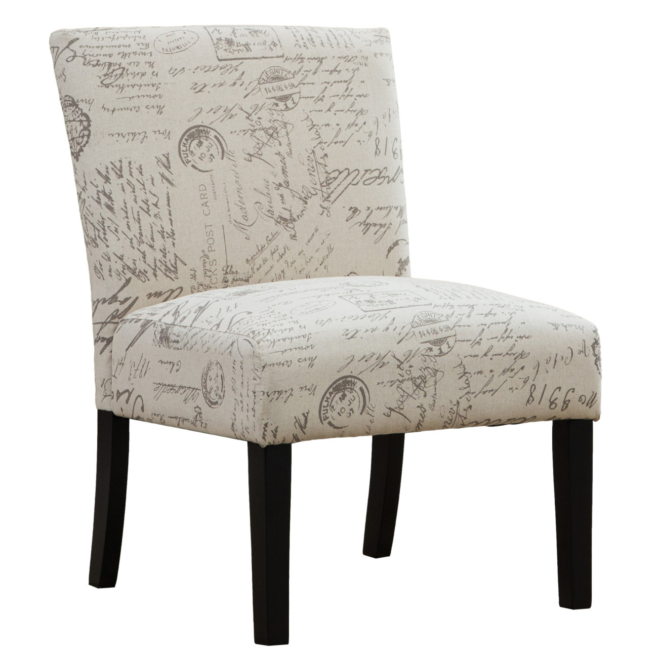 Ebern Designs Botticelli Fabric Armless Contemporary Accent Chair ...