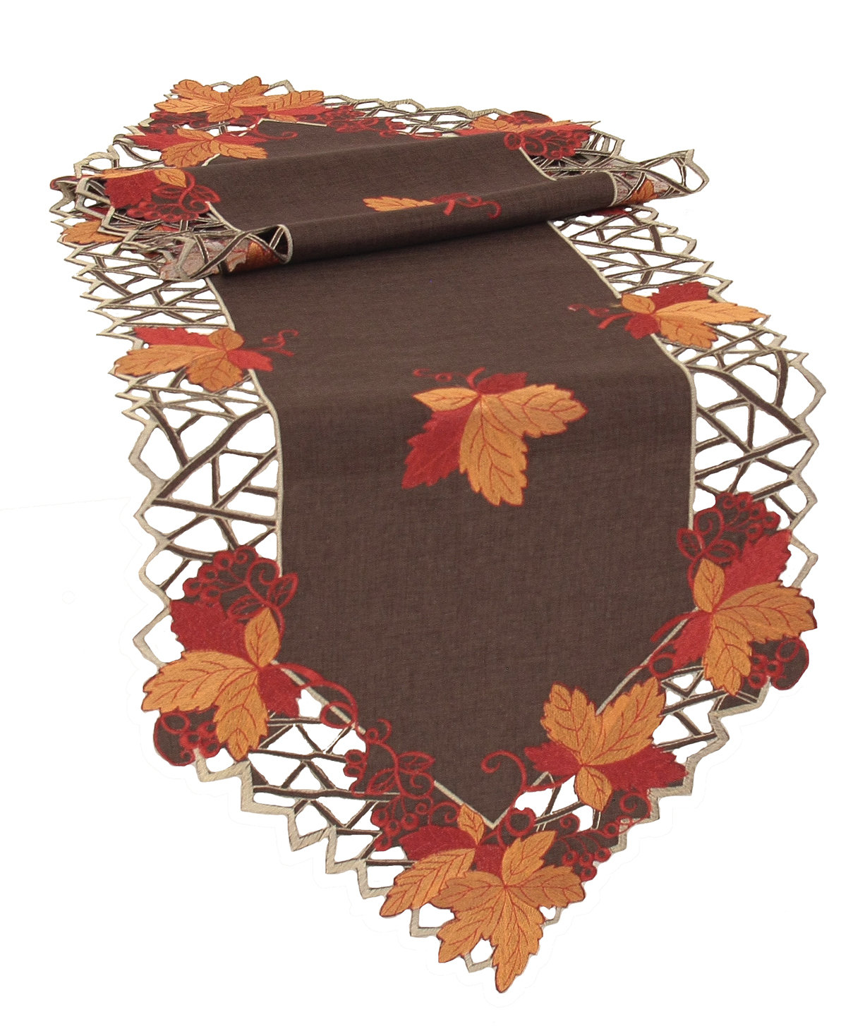August Grove® Weinberger Embroidered Cutwork Fall Table Runner ...