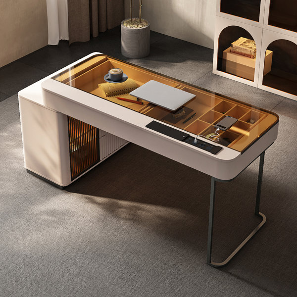 Hokku Designs Mathian Swivel Computer Desk,Home office Desk,L-Shaped ...