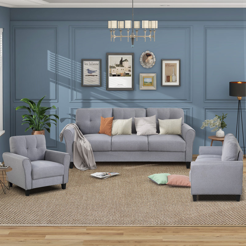 Latitude Run® Chambersburg 3 Piece Living Room Set | Wayfair