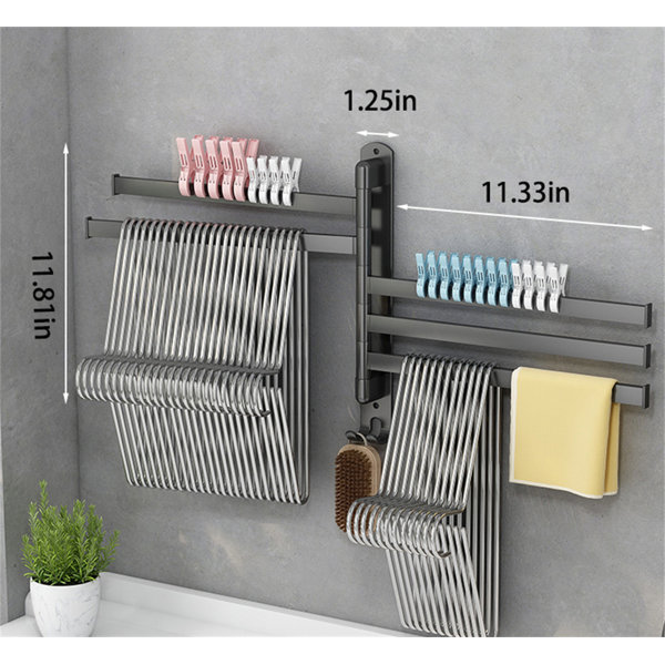 Thrones Designs Flexispace 180° Rotatable Balcony Clothes Rack | Wayfair