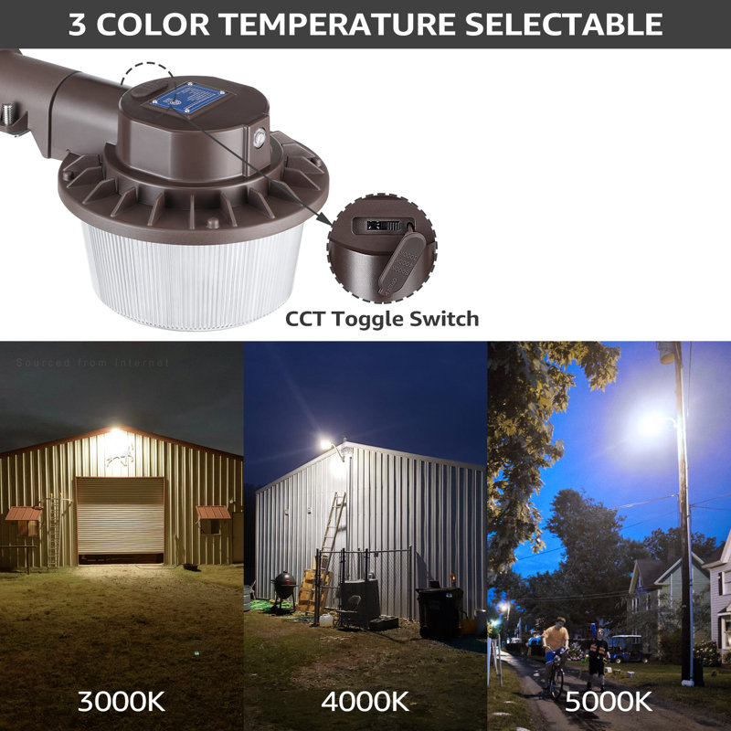 TORCHSTAR LED Street Light Color Temp. Selectable, Dusk to Dawn ...
