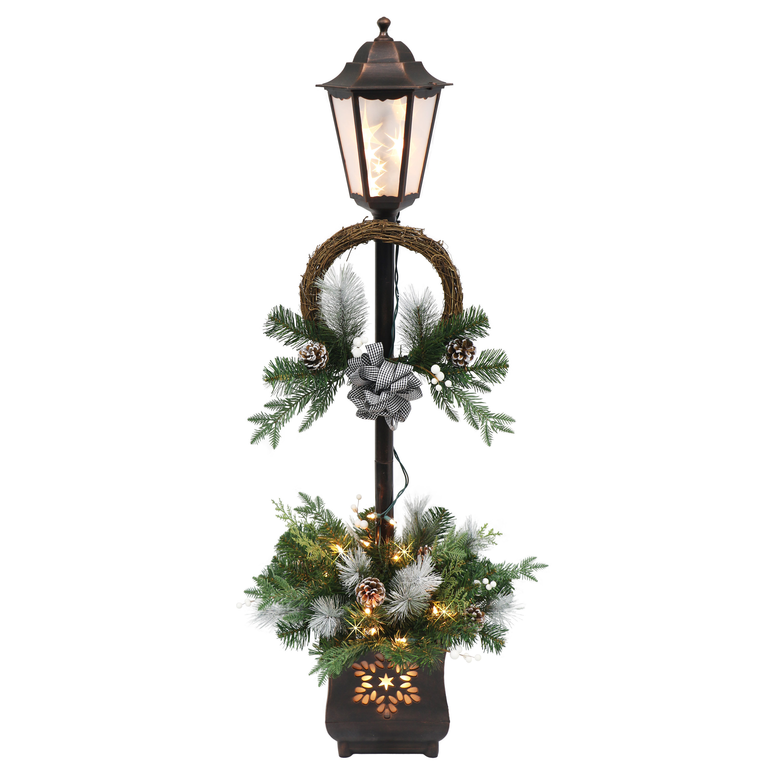 The Twillery Co.® Pre-lit Christmas Lamp Post Lighted Display & Reviews ...