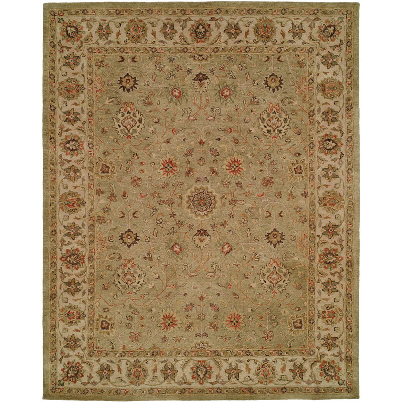 Madison Couture Rugs Wool Oriental Area Rug in Green & Reviews | Perigold