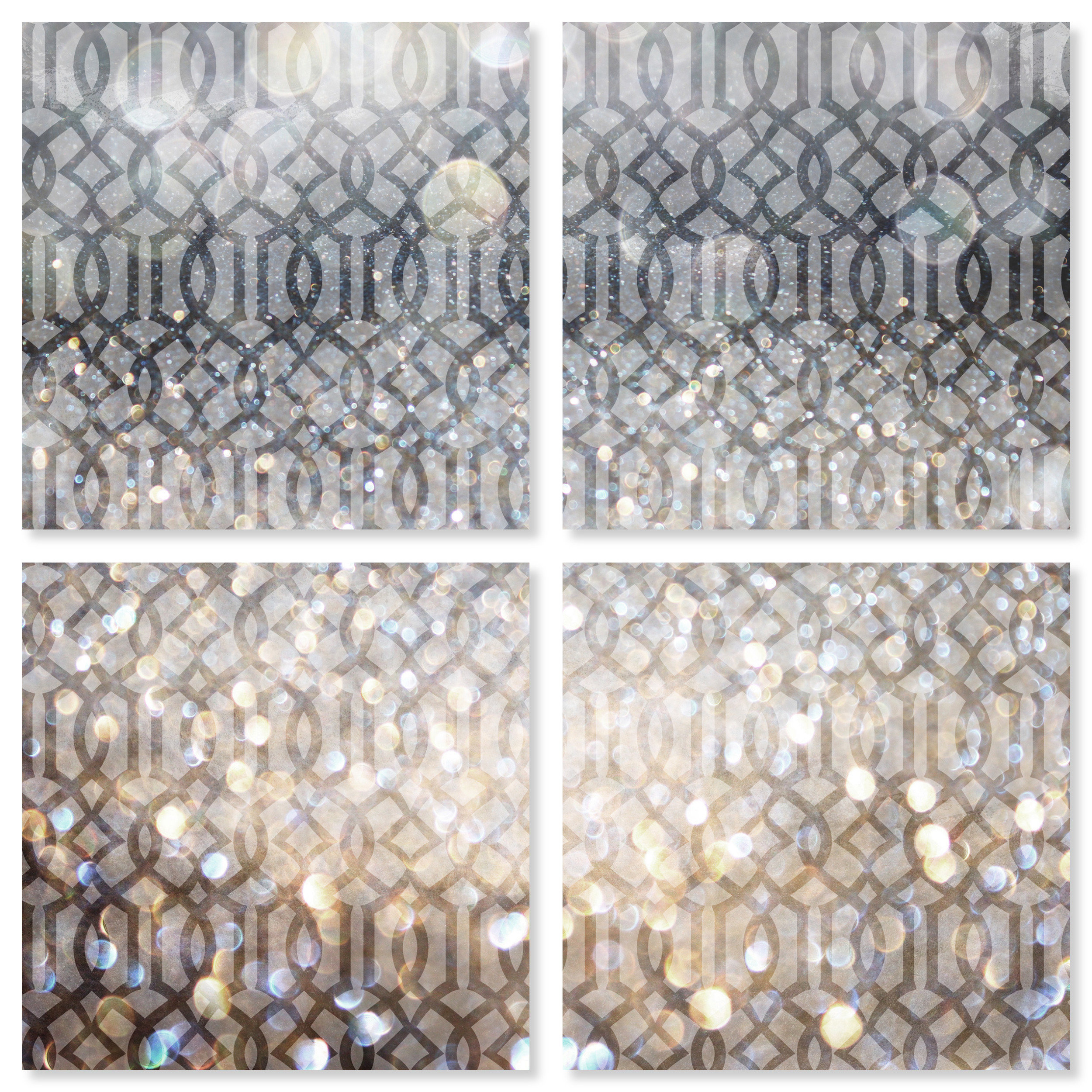 Oliver Gal Abstract Glam Pattern Modern & Contemporary Gray/Gold - 4 ...