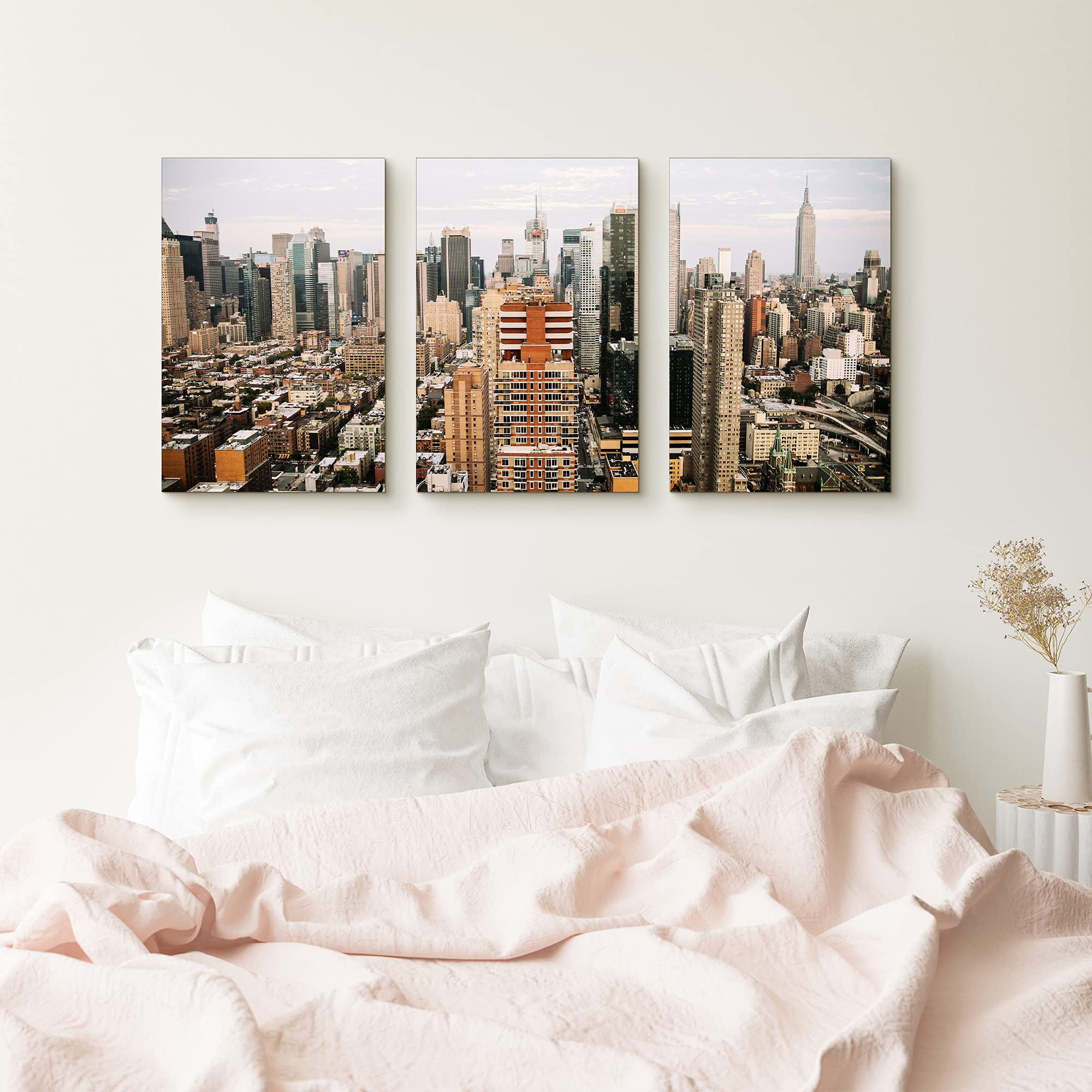 IDEA4WALL Architecture Building Aerial Skyline View Of New York City 3 ...