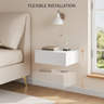 17 Stories Hanging Bedside Tables, Wall Shelves With Drawer, Bedside ...
