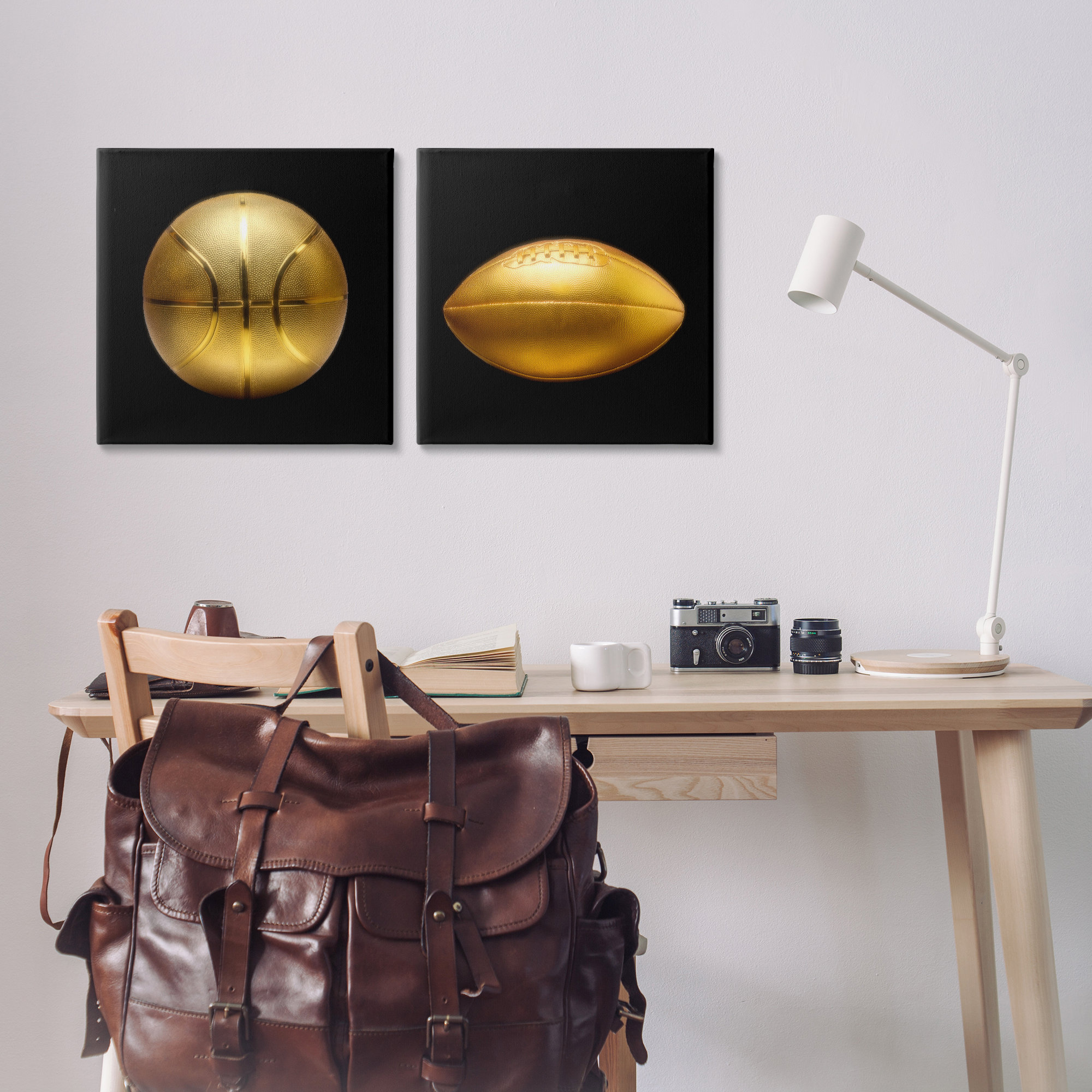 Latitude Run® Designer Sports Balls 2 PC Canvas Wall Art Set by Graffi ...