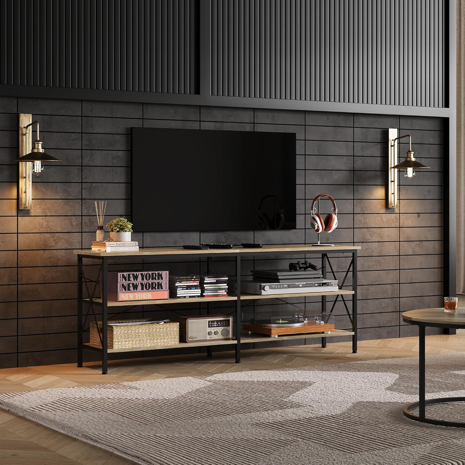 17 Stories TV Stand Up To 70 Inch TV, 63" Entertainment Center, TV ...