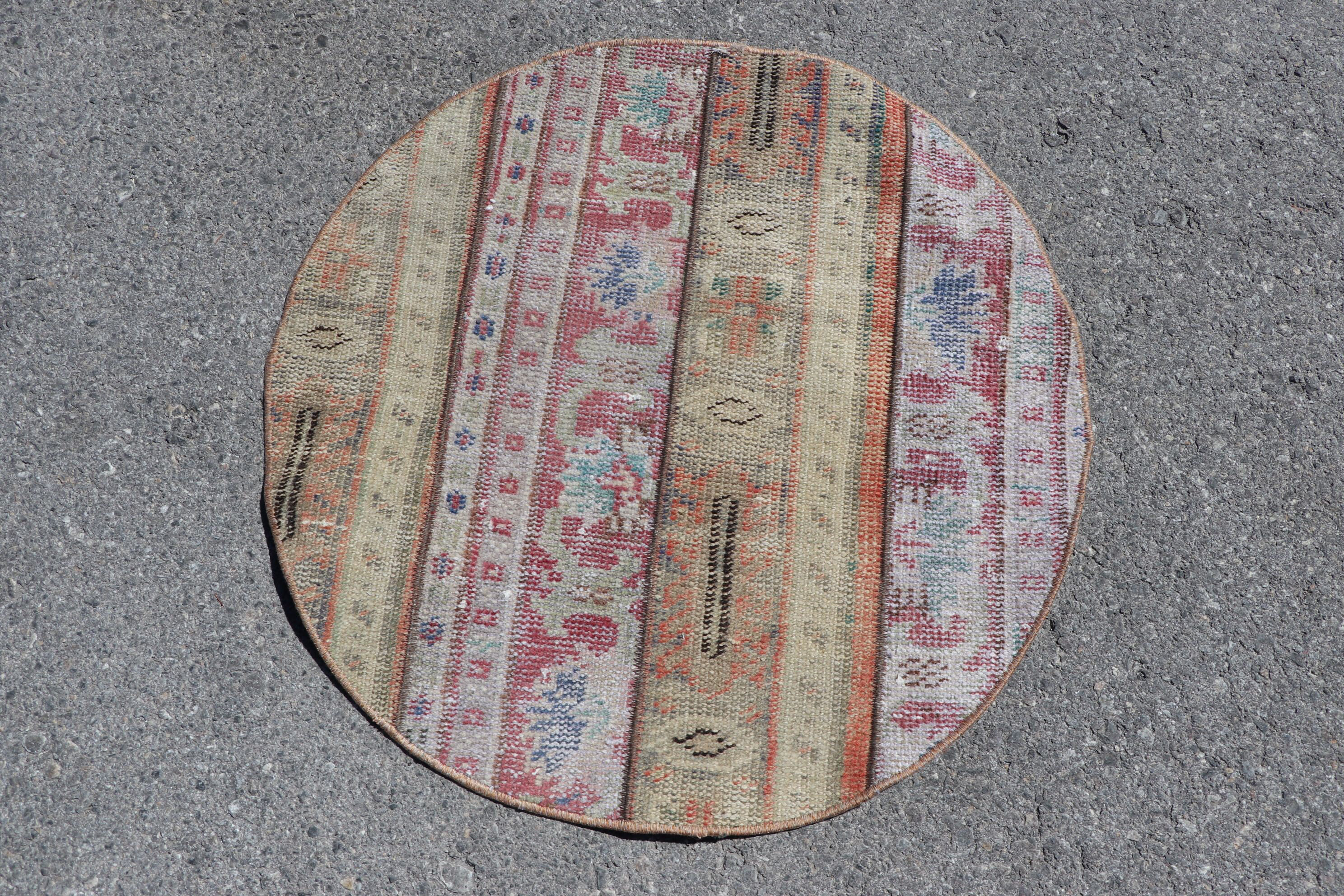 Bungalow Rose Small Round Pink Turkish Anatolian Vintage Rug Ideal For ...