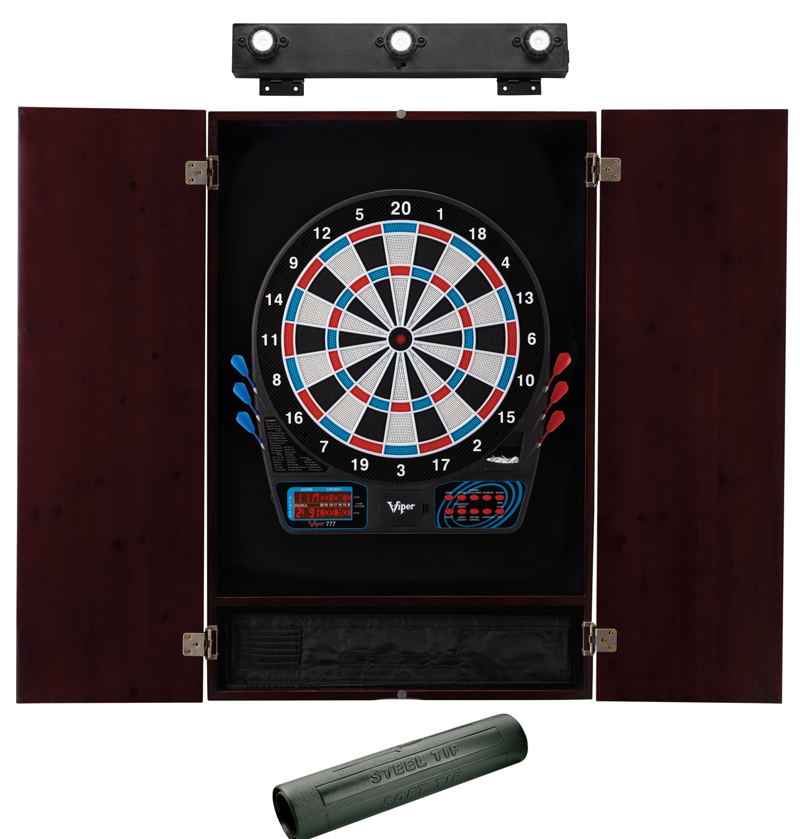 Viper Padded Dart Mat Electronic Dartboard and Cabinet Set with Darts ...