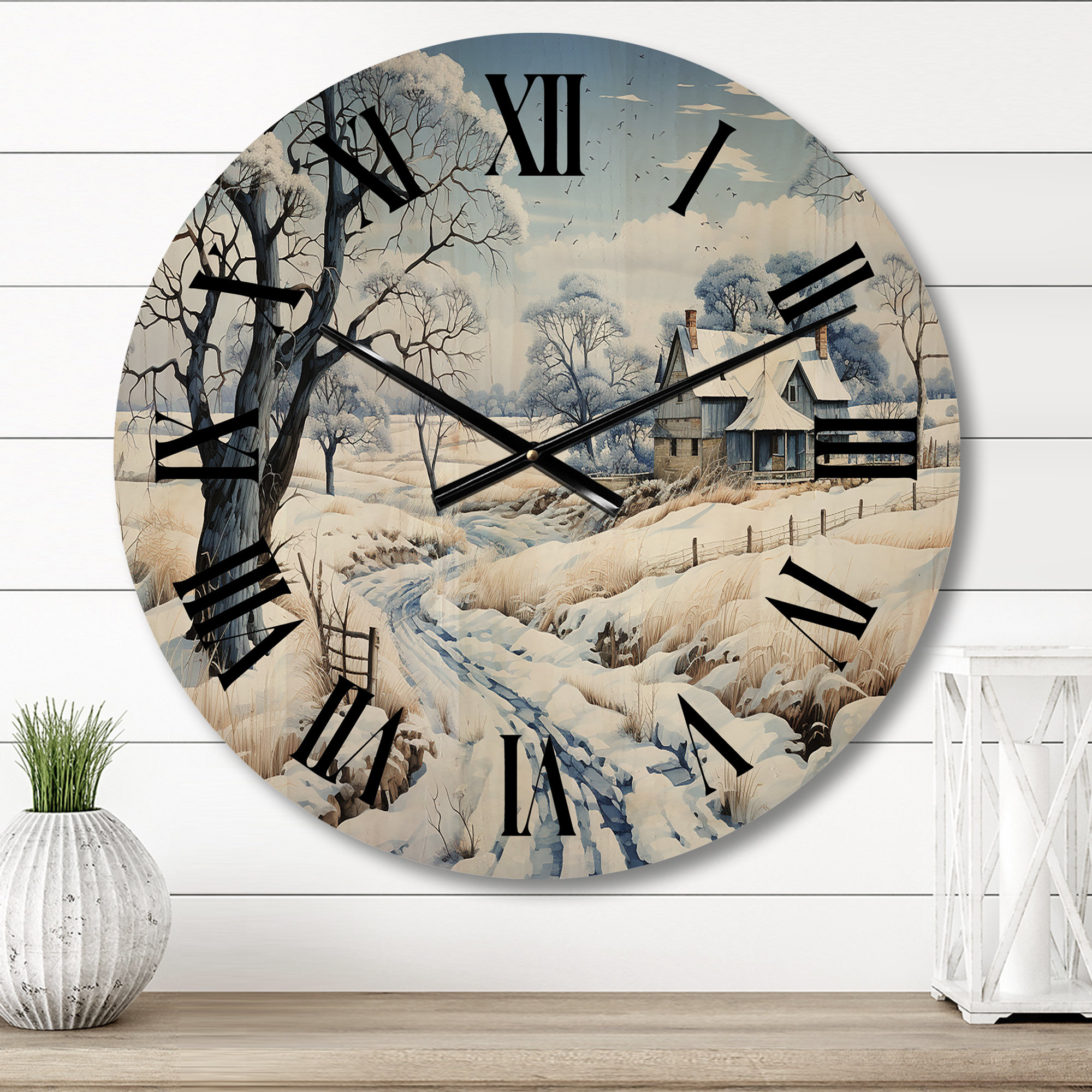 East Urban Home Countryside Winters Touch Patchwork I - Landscapes ...