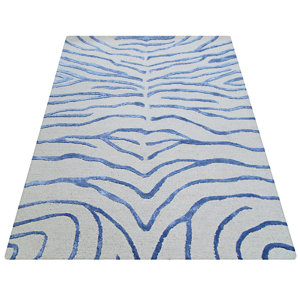 Bakero Zebra Animal Print Hand Woven Hand Knotted Area Rug & Reviews ...